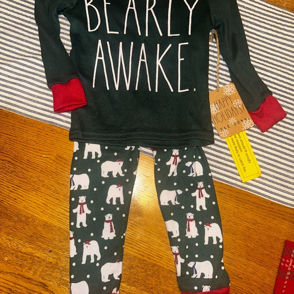 Rae Dunn | Pajamas | New Rae Dunn Bearly Awake Kids Pajamas Set Polar ...